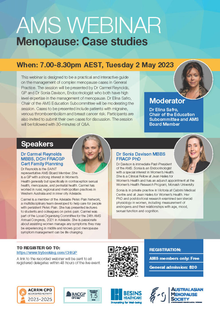 AMS Webinar: Menopause Case Studies - Lawley Pharmaceuticals Pty Ltd